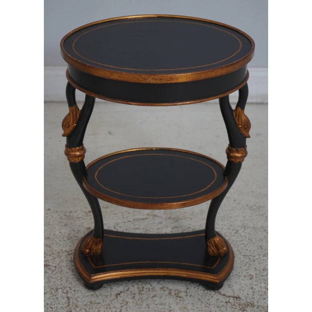Pair William Switzer Regency Style Swan End Tables | Chairish