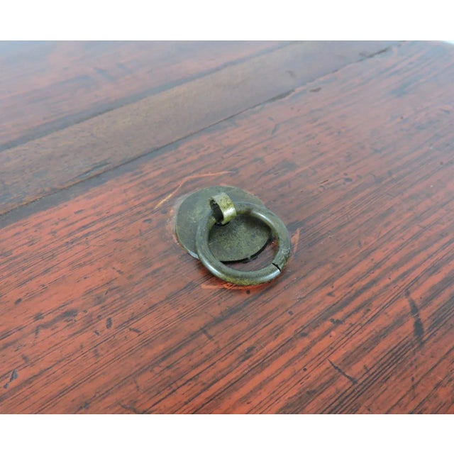 Antique Chinese Elm Wood Storage Box With Antiquities Seal | Chairish