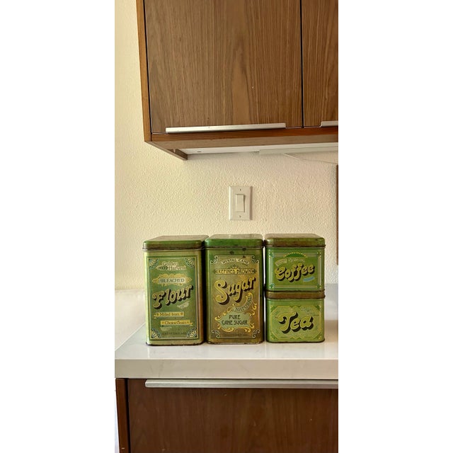 1970's Americana Cheinco Stackable Tin Kitchen Canister Boxes, Set of 4 ...