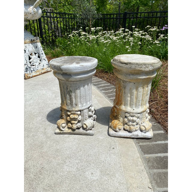 20th Century Italian Corinthian Style Capital Cast Stone Columns - Set ...