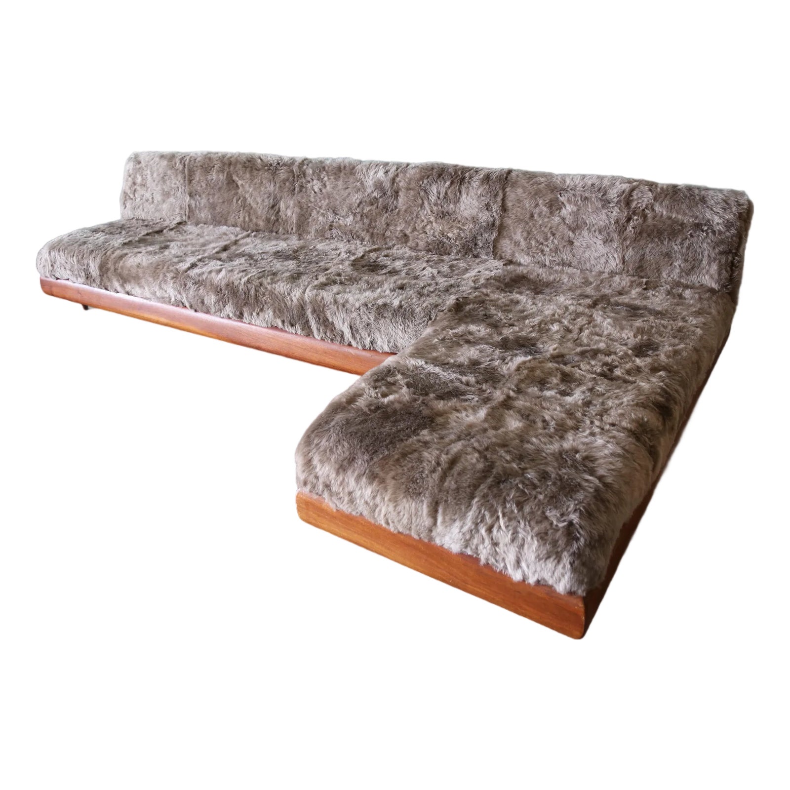 1960s Boomerang Sofa by Adrian Pearsall in Icelandic Sheep Wool | Chairish