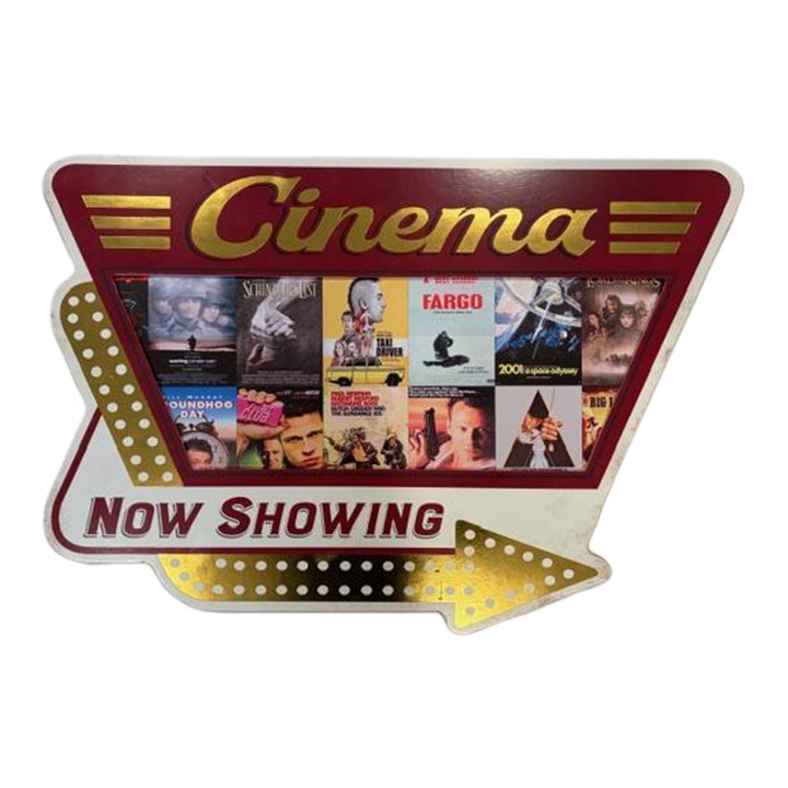 Retro "Now Showing" Movie Marquee W/Collage | Chairish
