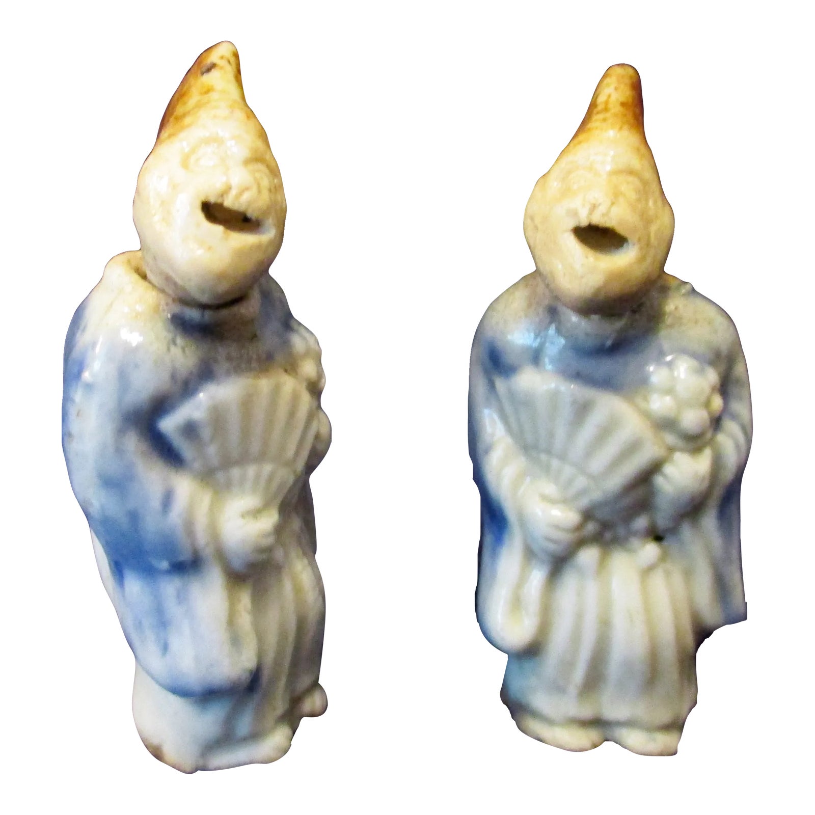 1940s Japanese Hirado Porcelain Netsuke Nodding Figure Monkeys - Set of ...