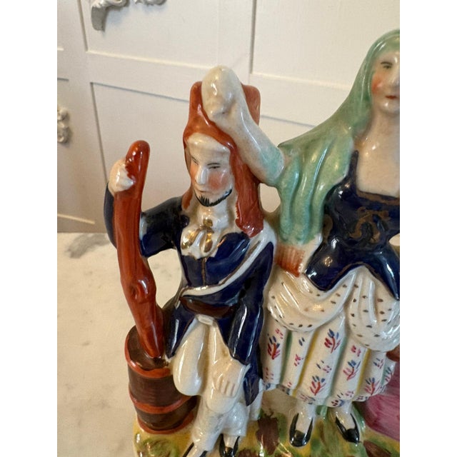 Antique Victorian Staffordshire Pottery Highland Jessie Flatback Figure ...