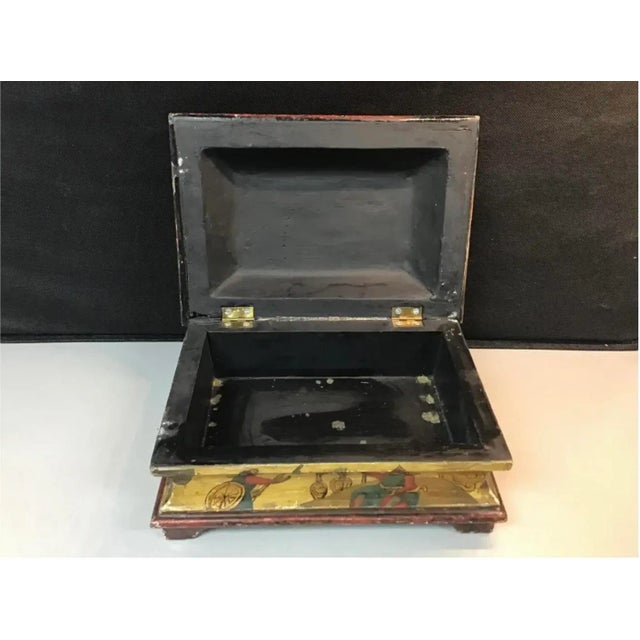 Early 20th Century Venetian Painted Valuables Box | Chairish