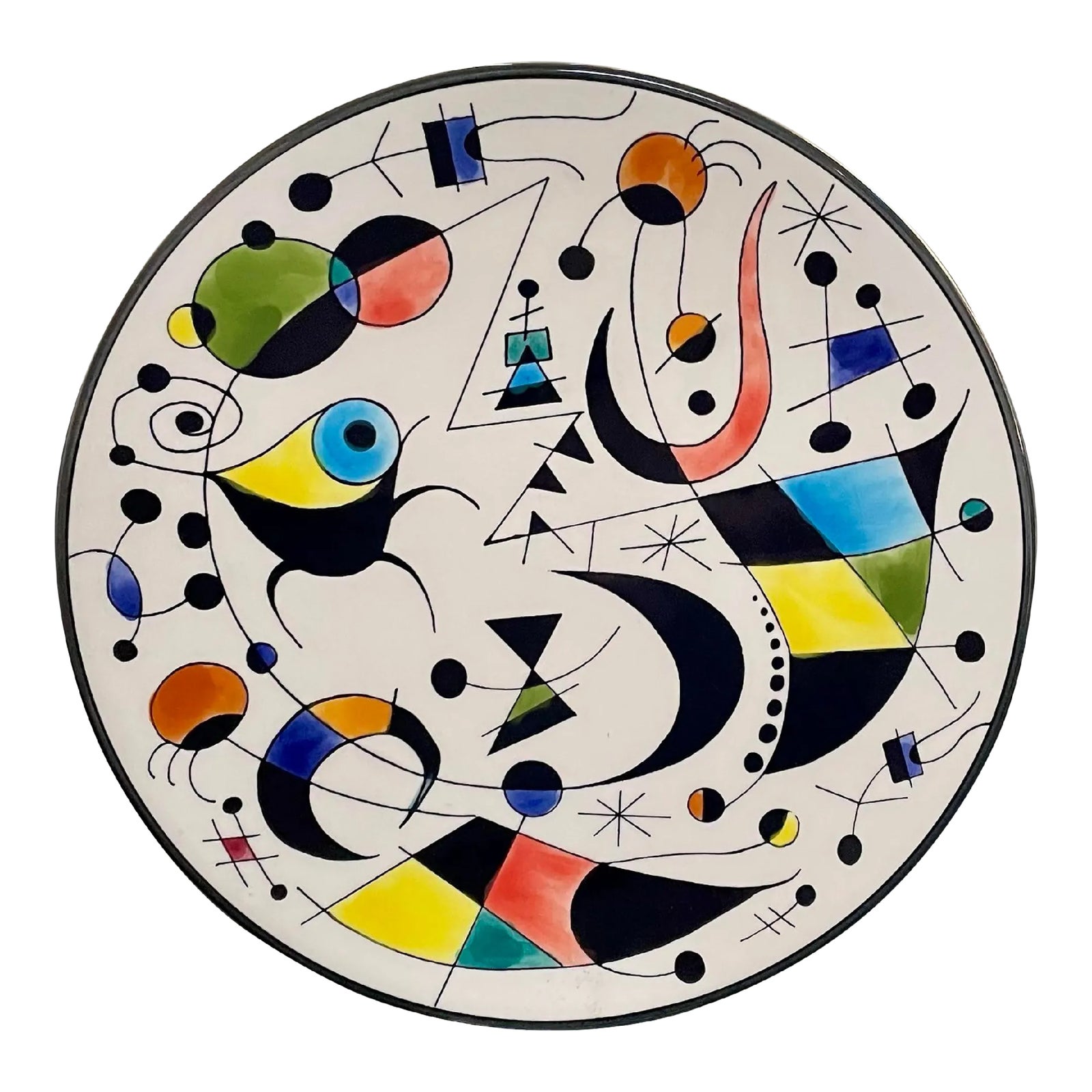 Vintage Ceramar Spain Abstract Joan Miro Style Ceramic Wall Plate ...