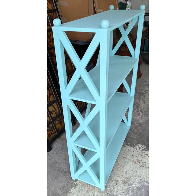 Painted Neo Classical Modern Shelf Stand | Chairish