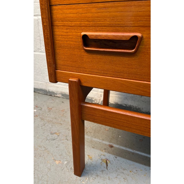 Mid-Century Danish Modern Teak Secretary Desk | Chairish