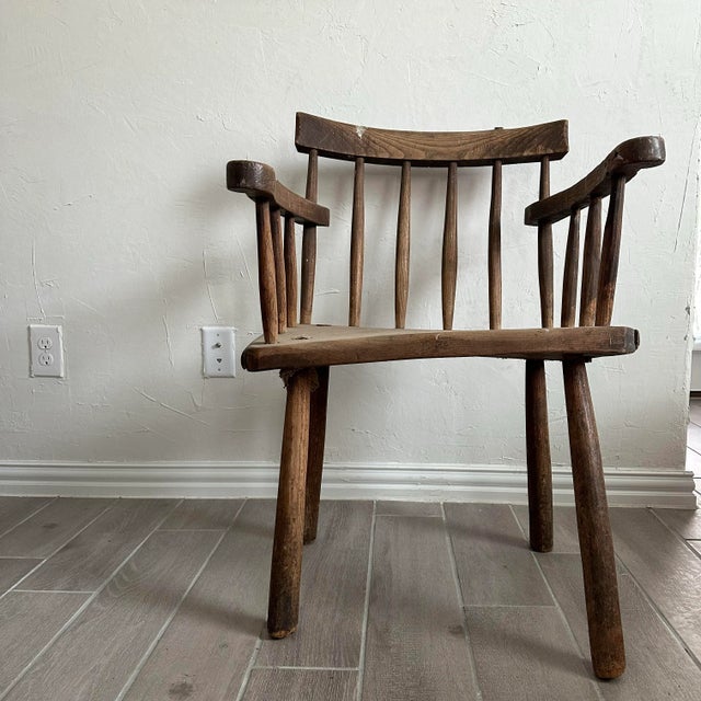 Mid 19th Century Antique Primitive Hedge Chair | Chairish