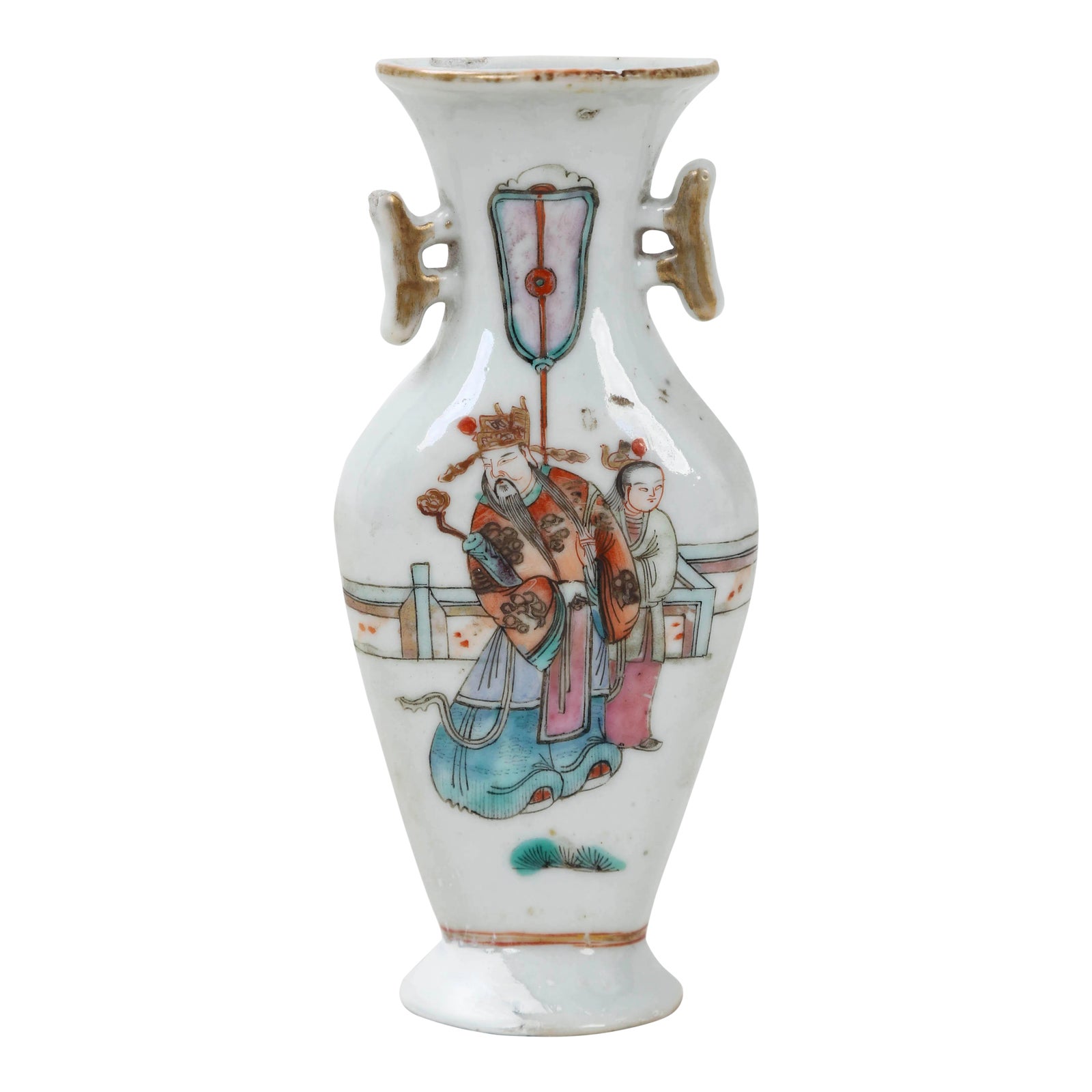 Late 19th Century Vintage Flat Backed Porcelain Vase for Wall Bracket ...