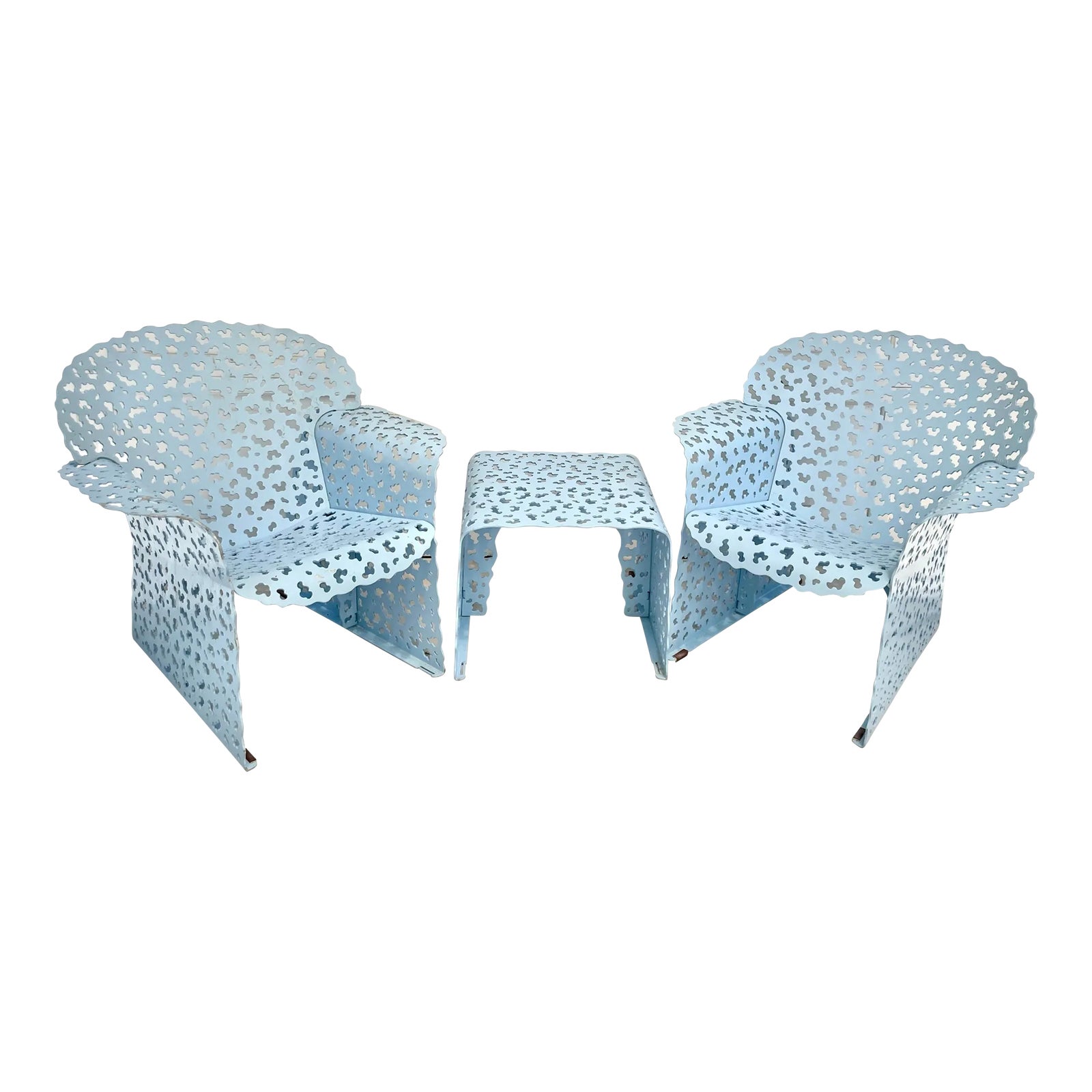 1990's Knoll Topiary Lounge Chairs and Ottoman Designed by Richard ...