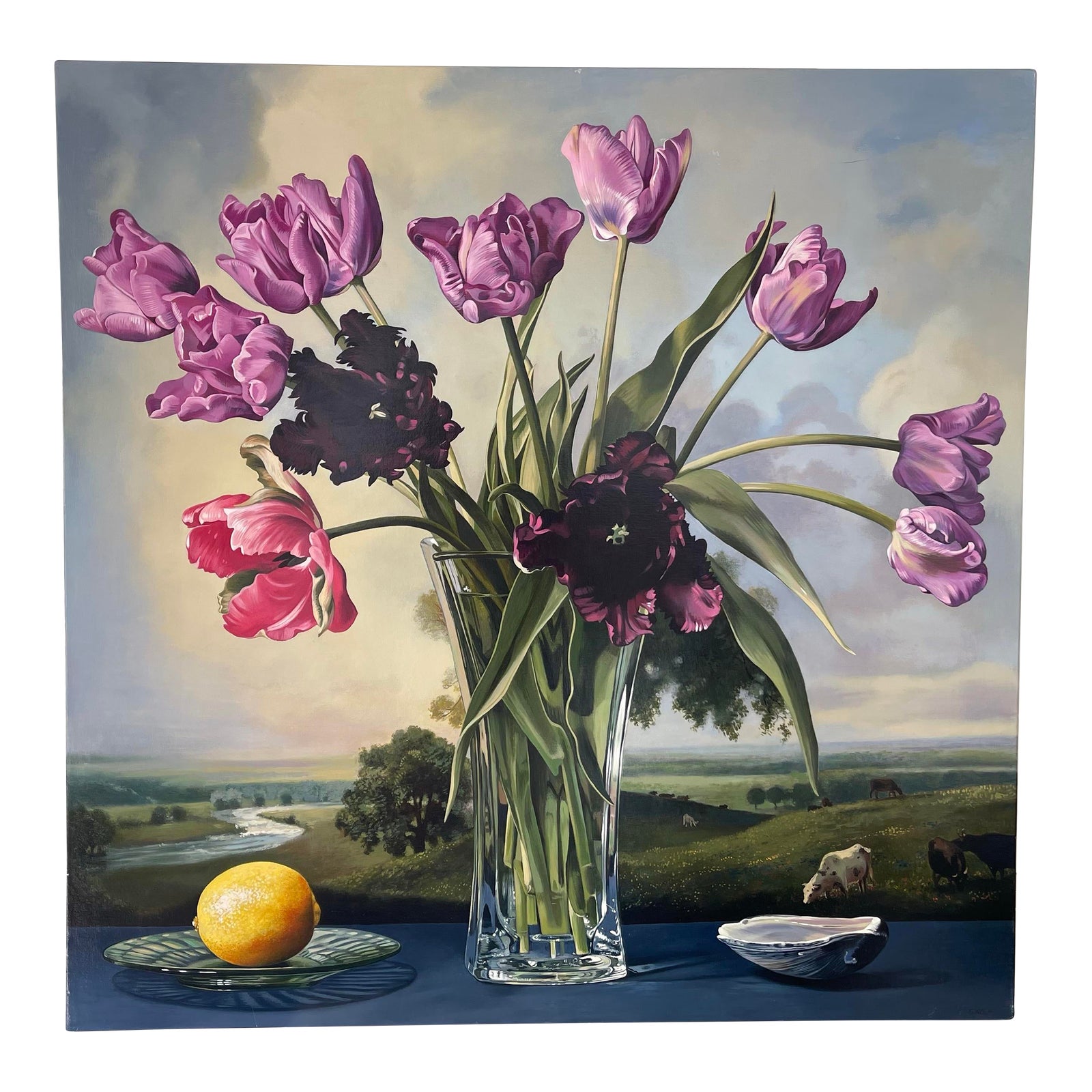 Sherrie Wolf, 1952-, “Spring Morning” Photorealistic Still Life, Ref ...