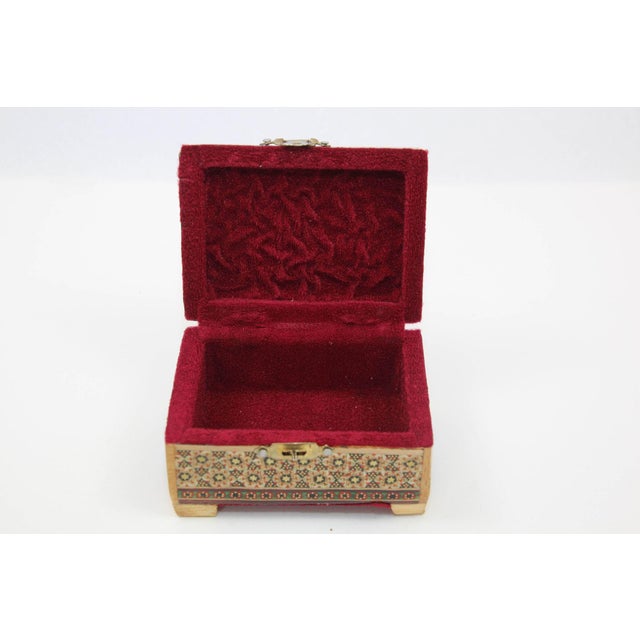 Middle Eastern Persian Khatam Trinket Box With Miniature Art Painting ...