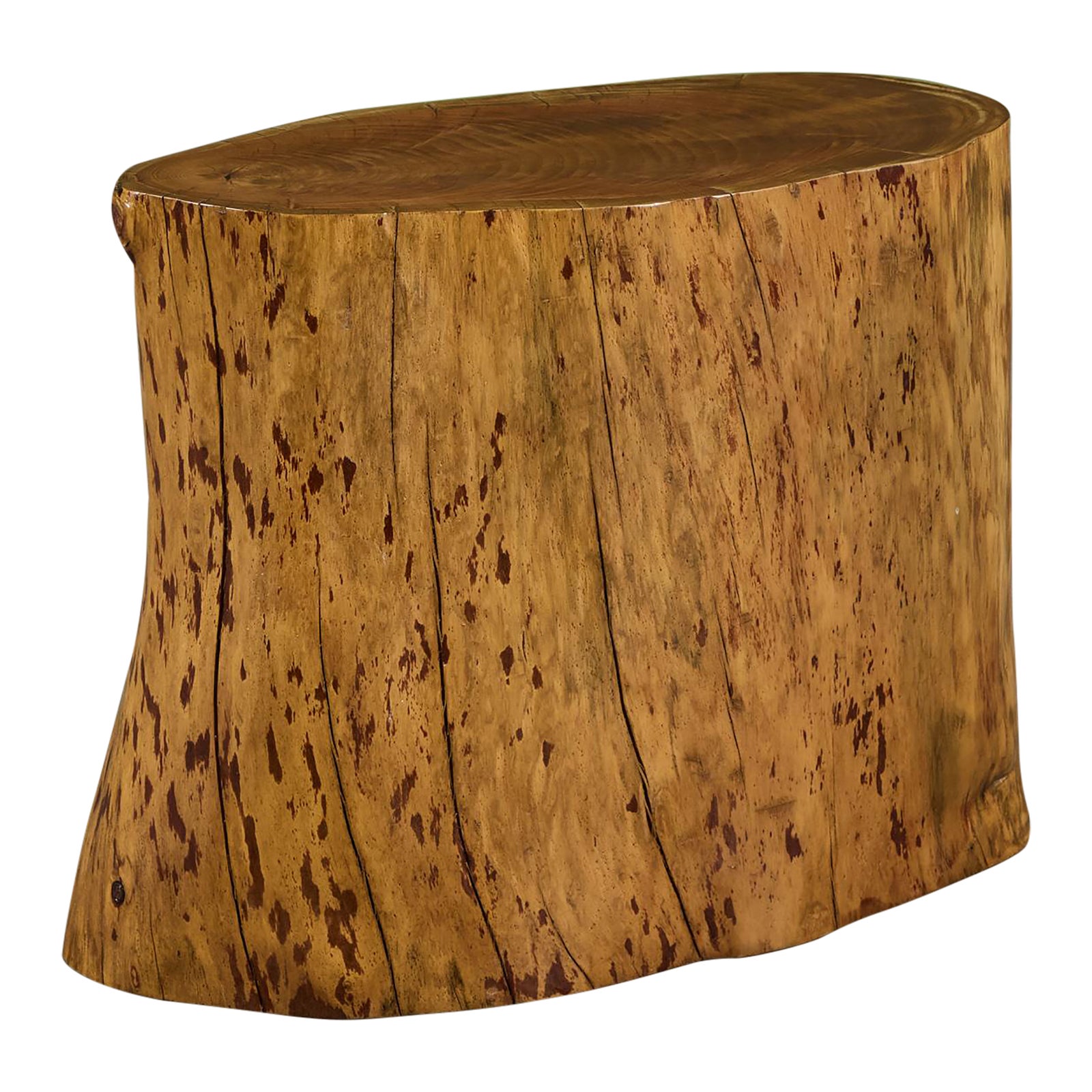 Cypress Wood Stump Side Table or Stool | Chairish