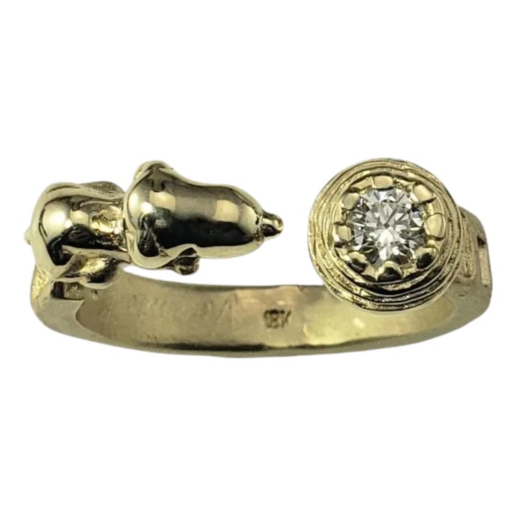 Early 21st Century Ruben Viramontes 18k Yellow Gold and Diamond Beagle ...