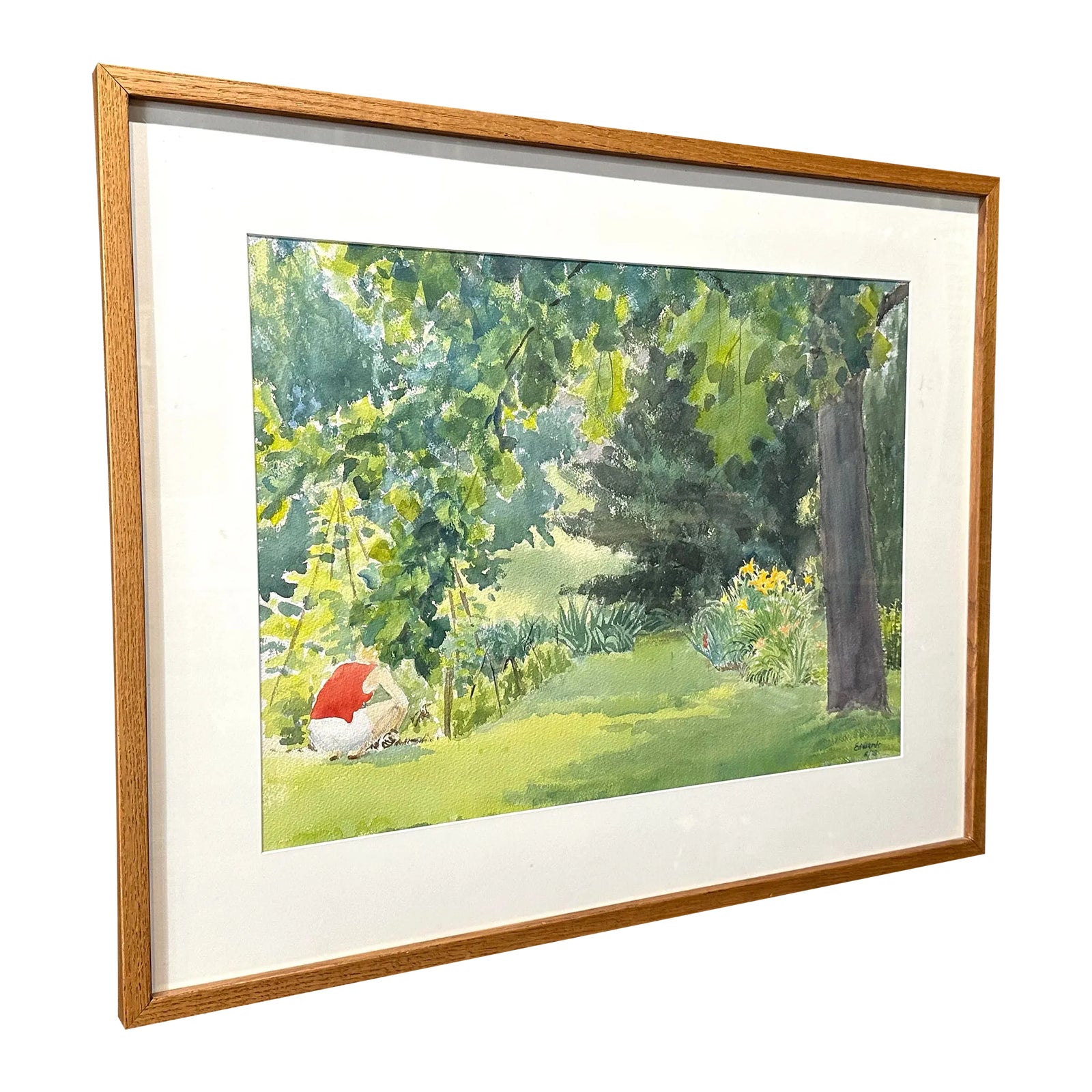 Emlyn Edwards (1916-2003) Original Signed Watercolor 1978 | Chairish