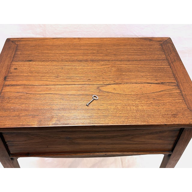 Antique Campaign Style Victorian Flip Top Desk/ Sewing Stand on Brass ...