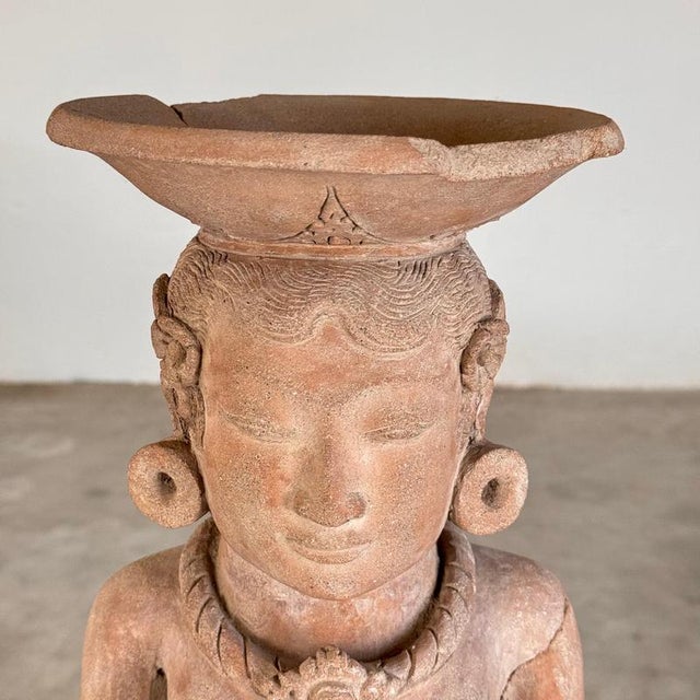 Antique Majapahit Terracotta Handmaiden Figure, 1500 | Chairish