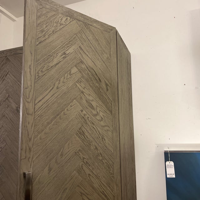 Restoration Hardware Luay Al-Rawi Herringbone Double-Door Cabinet ...