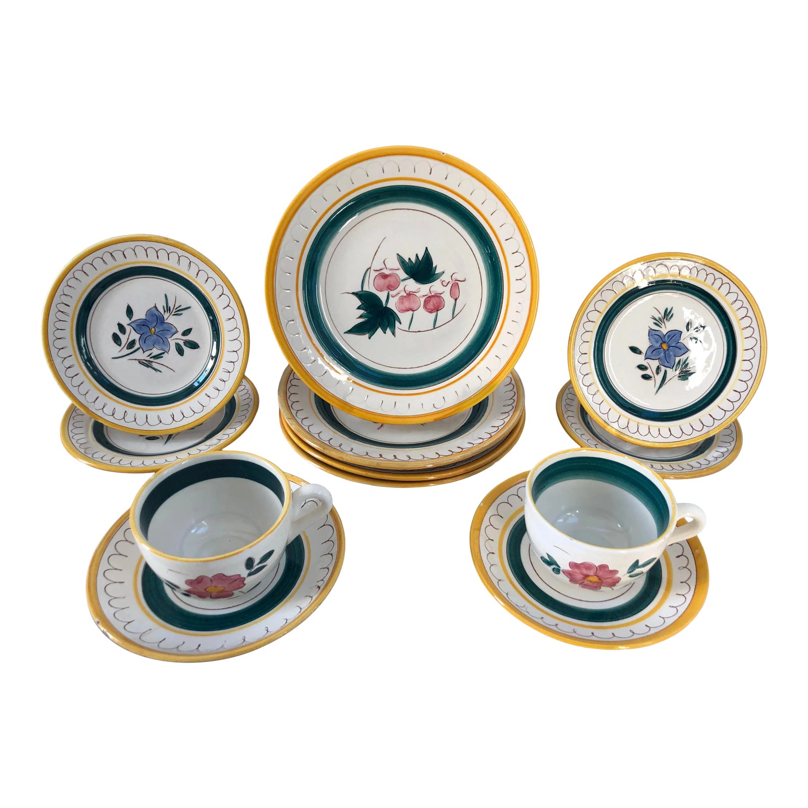 Vintage Midcentury Stangl Pottery Garden Flower Dinner Plates - Set of ...