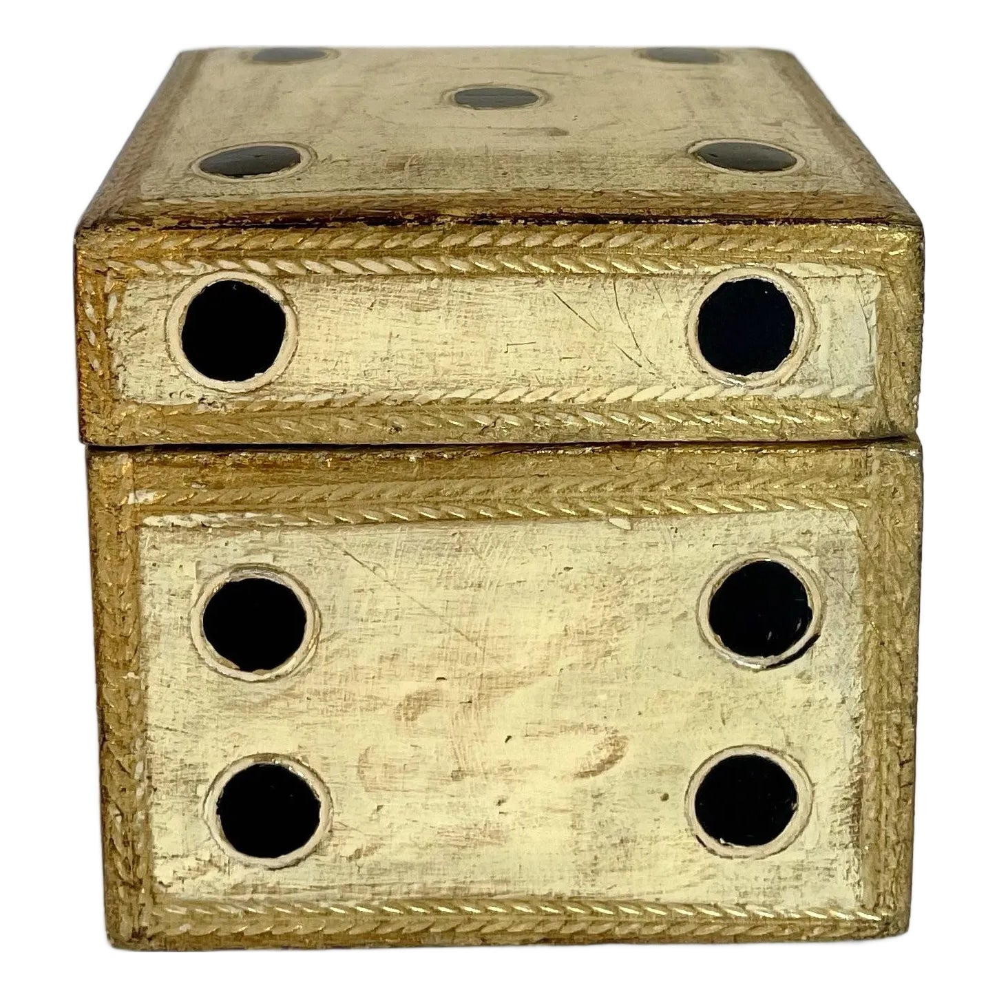 Vintage Florentine Hinge Dice Box Made in Italy | Chairish