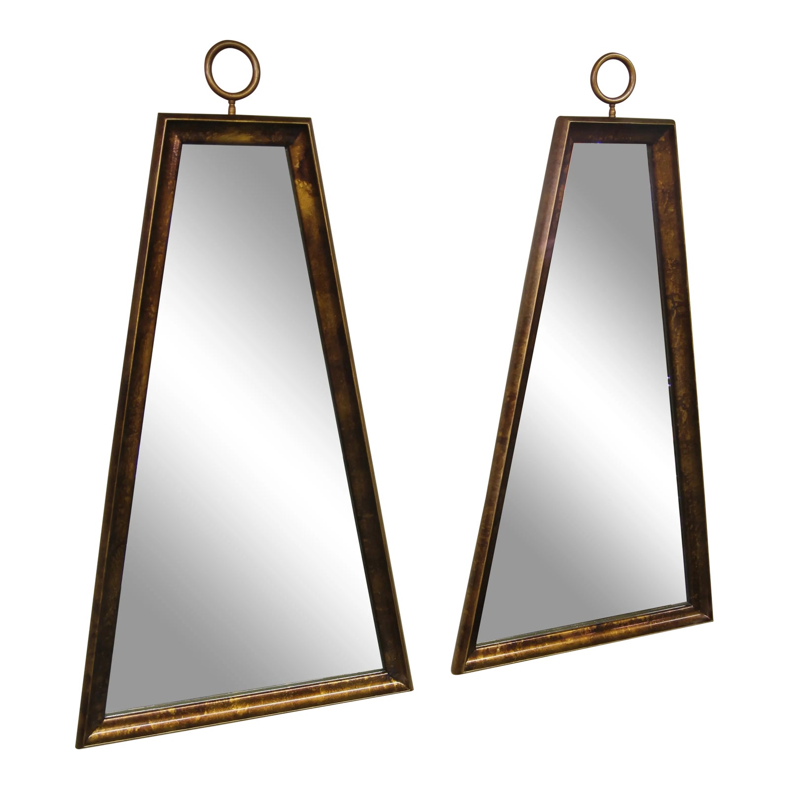 Tommi Parzinger Trapezoidal Mirrors - a Pair | Chairish