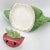 Vintage Porcelain Ceramic Watermelon Tea Pot With Green Leaf Handles ...