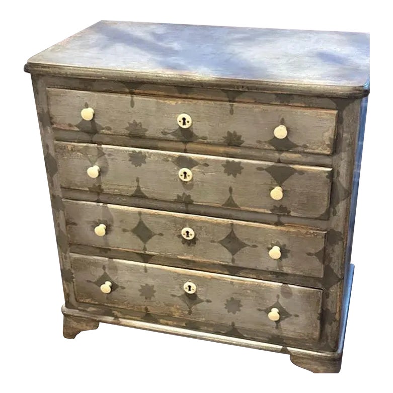 Antique German Painted Chest of Drawers | Chairish