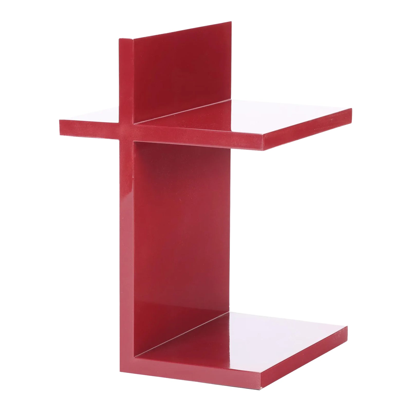 "T" Red Lacquered Side Table Designed by Maximilian Eicke for Max ID NY ...