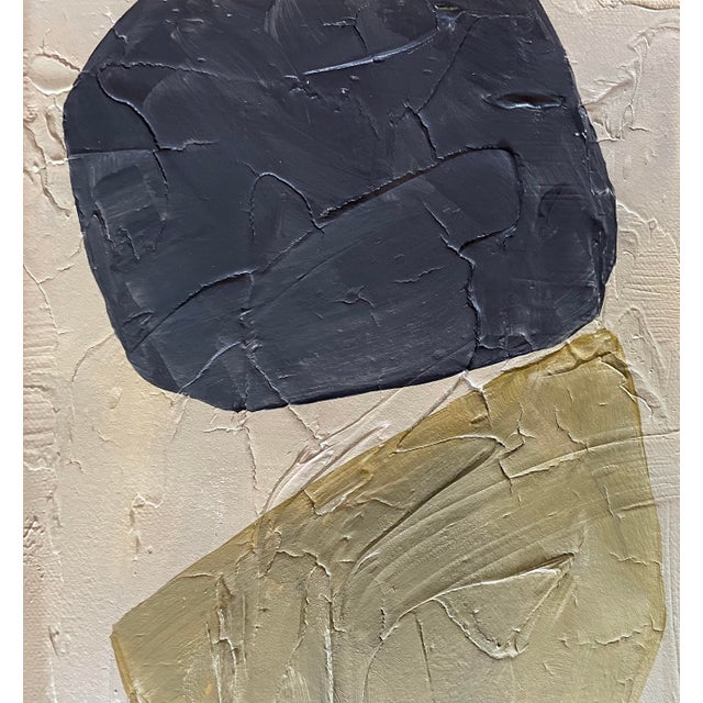 2023 "Carbone" Minimalist Abstract Painting on Canvas by Artist r.k ...