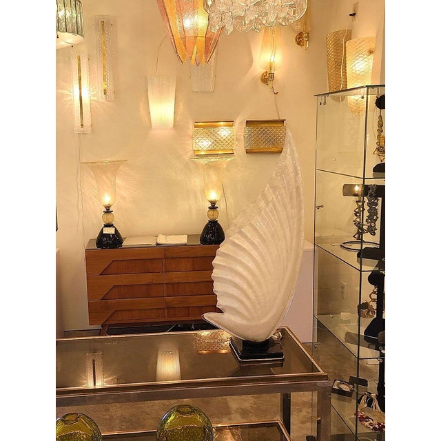 Large Shell Table Lamp by Rougier 1960 | Chairish