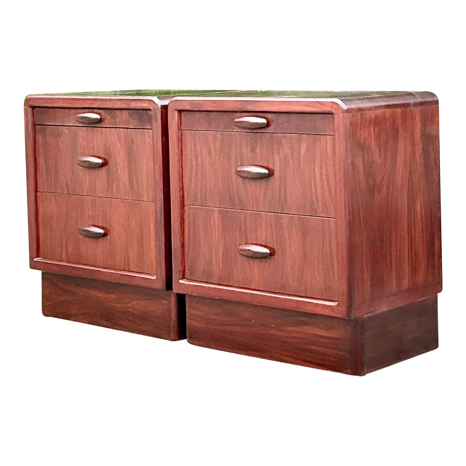 Mid 20th Century Vintage Drylund Rosewood Nightstands - a Pair | Chairish