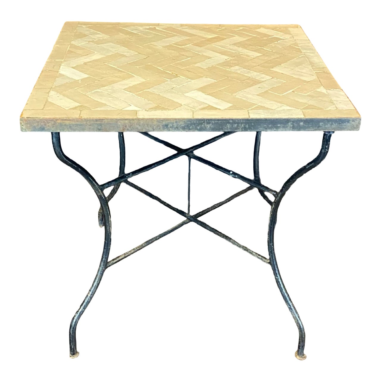 1940s Early Mosaic Bistro Side Table With Iridescent Tiles Indoor or ...