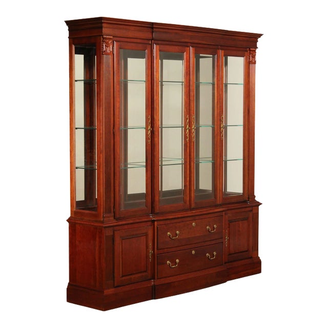 Pennsylvania House Large Cherry China Display Cabinet | Chairish