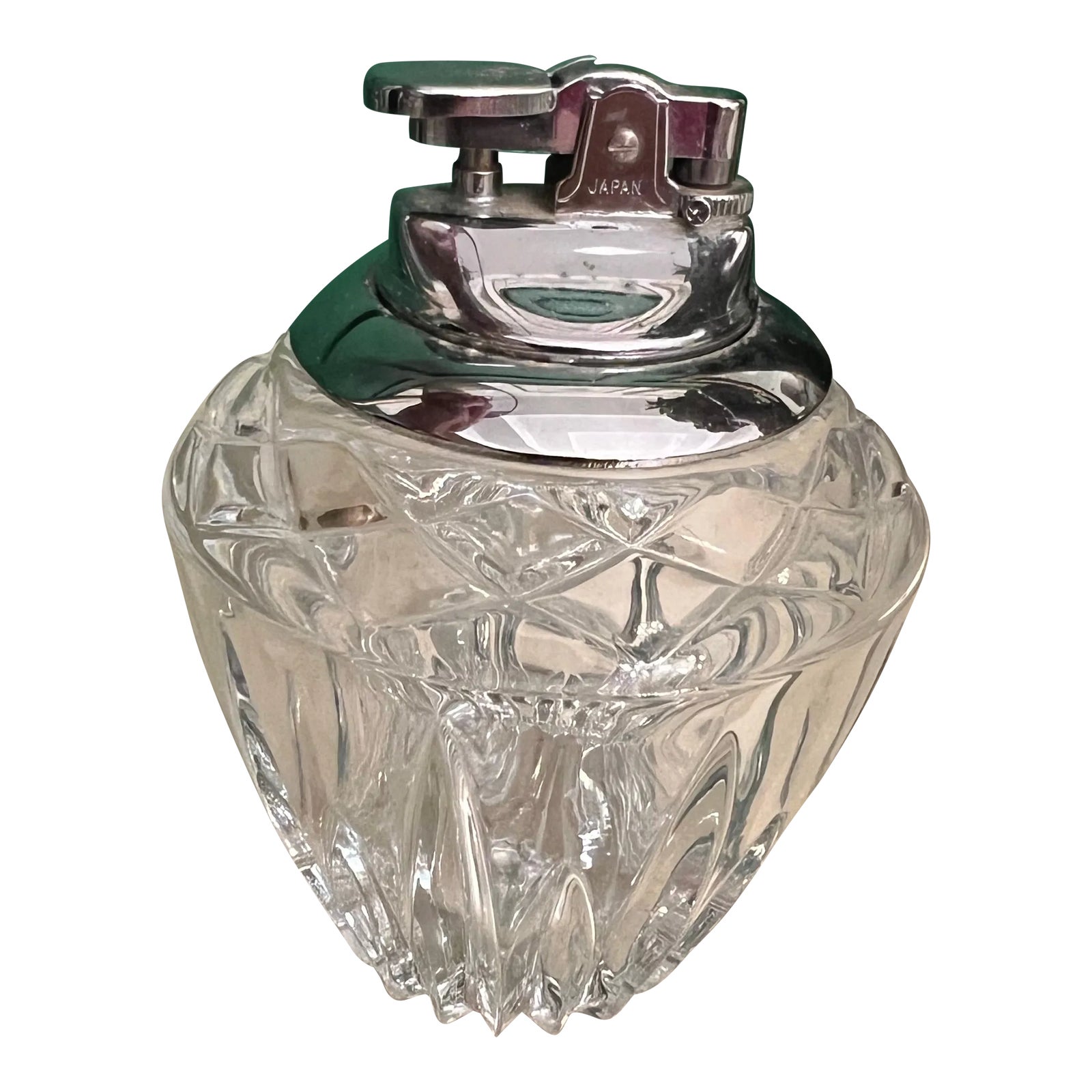 Vintage Crystal Table Lighter | Chairish
