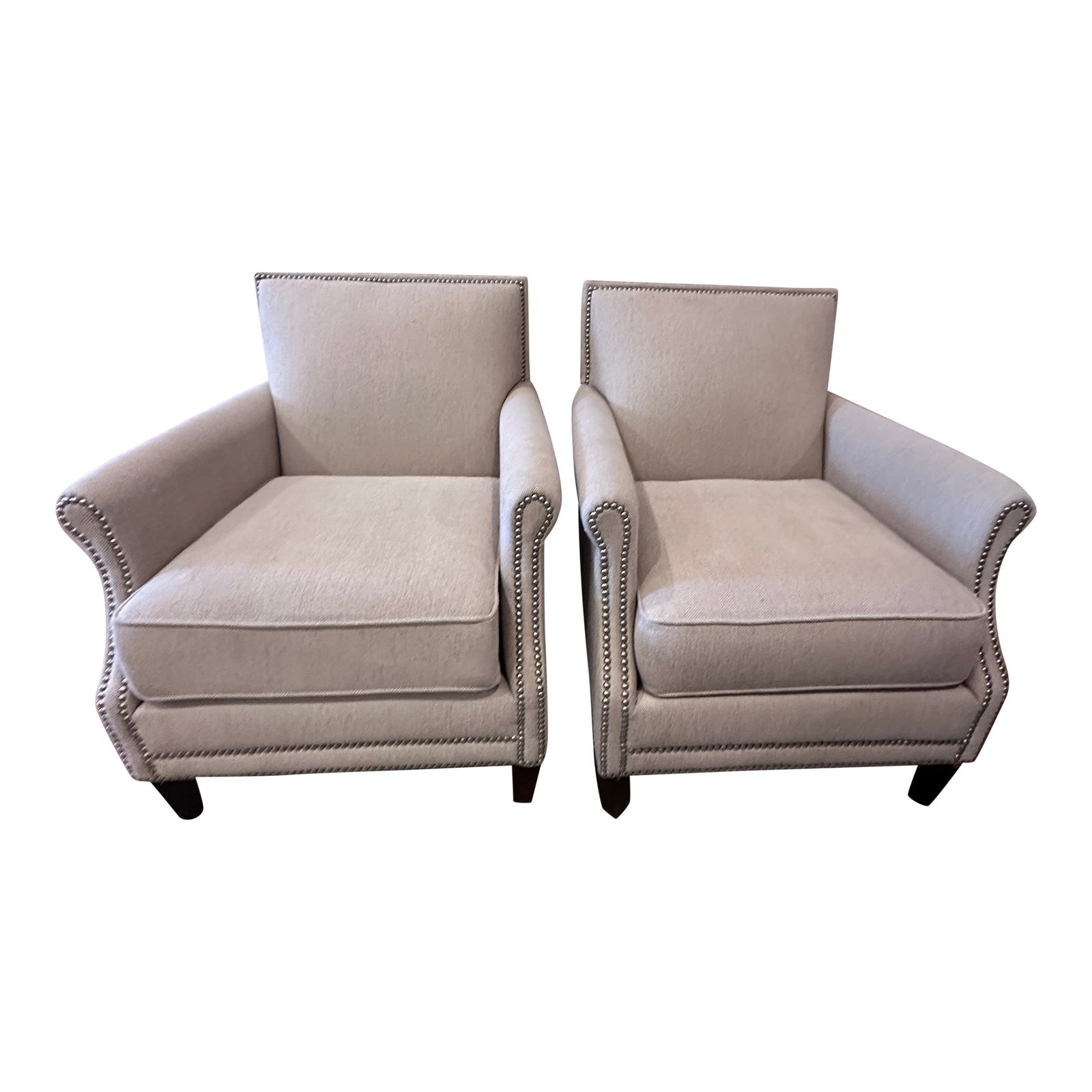 Pair Sherrill Lounge Chairs | Chairish