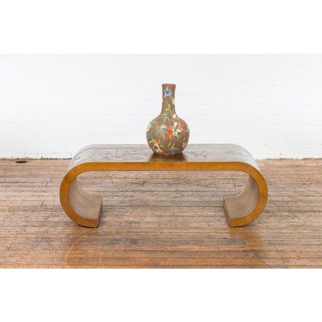 Mid 20th Century Chinese Waterfall Scroll Table with Reserved Court ...