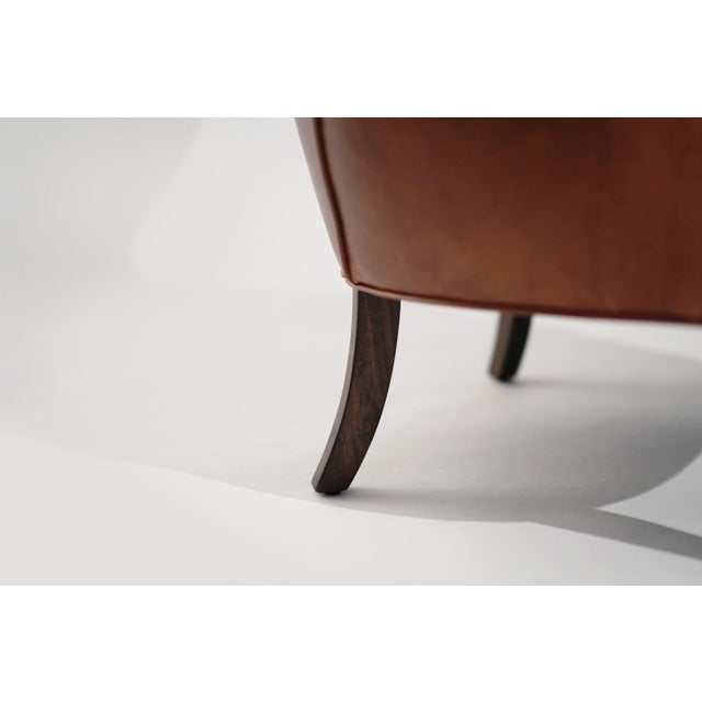 Vintage Wingback Chair in Cognac Leather, Circa 1950s | Chairish