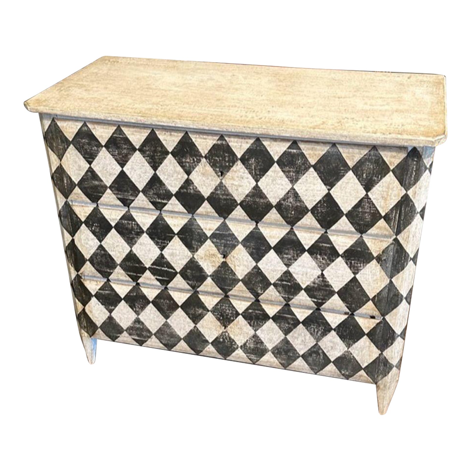 Vintage Baltic Diamond Pattern Chest | Chairish