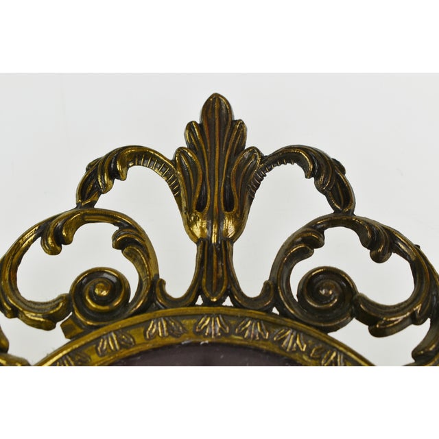 Vintage Victorian Style Italian Metal Frames W/ Convex Glass - a Pair ...