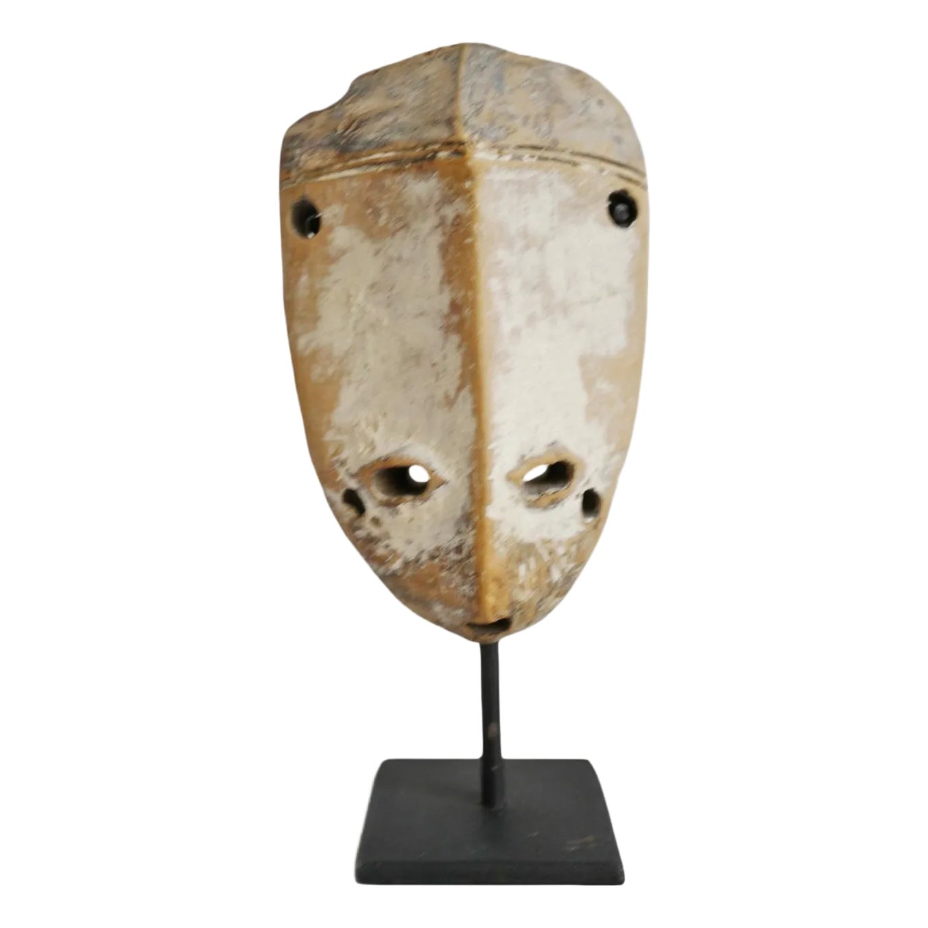 Vintage Small Passport Lega Mask on Stand | Chairish