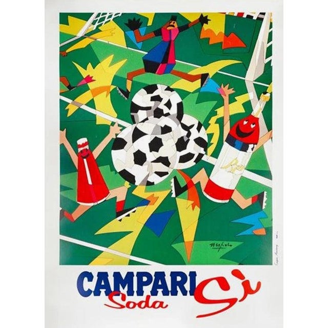 1990 Campari Soda - Italia 90 Si Poster | Chairish