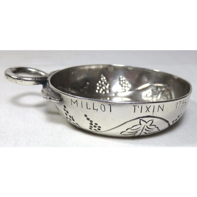 Antique French Sterling Silver Wine Taster Cup, Tastevin | Chairish