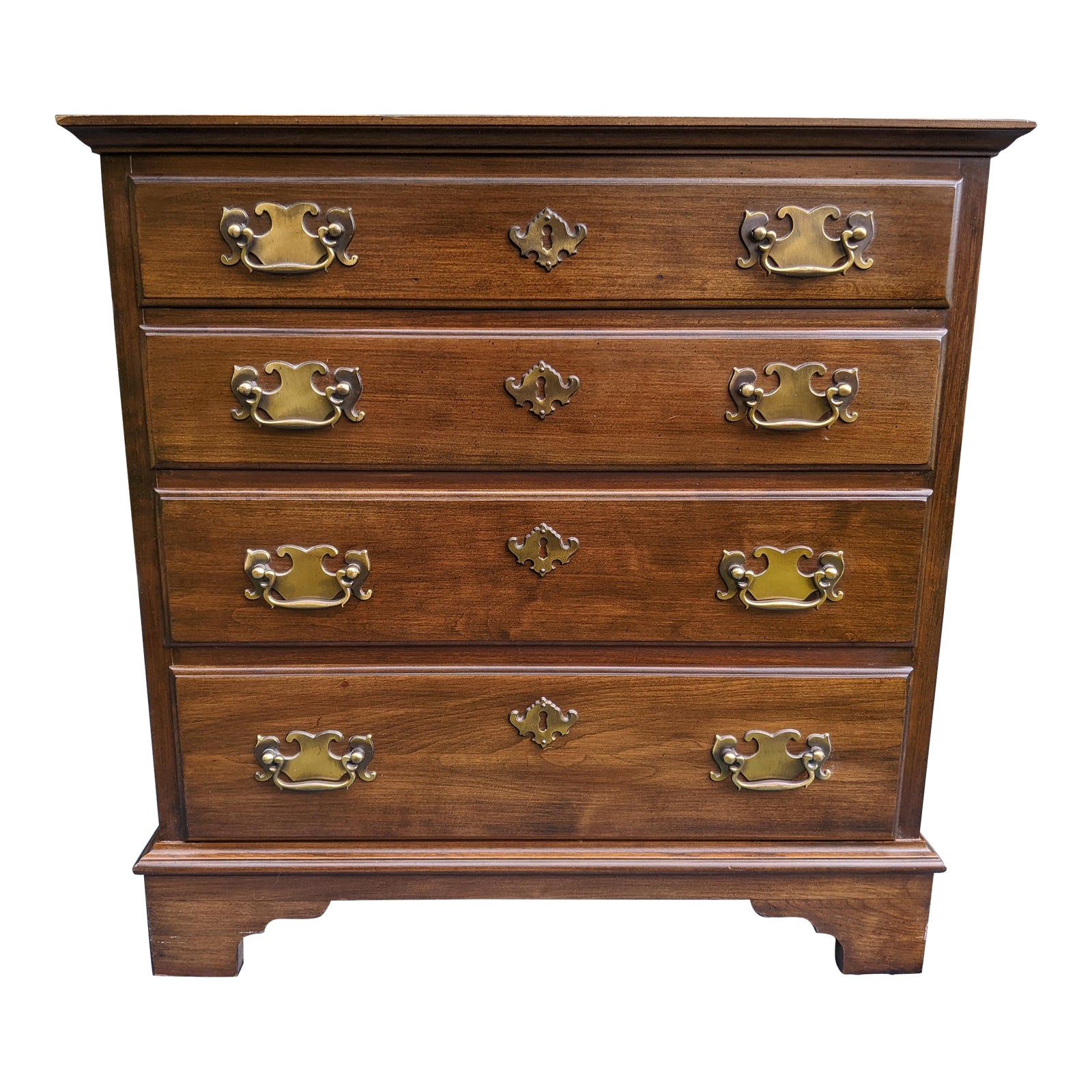 1980s Pennsylvania House 4-Drawer Chest Solid Cherry Ft Side Carry ...