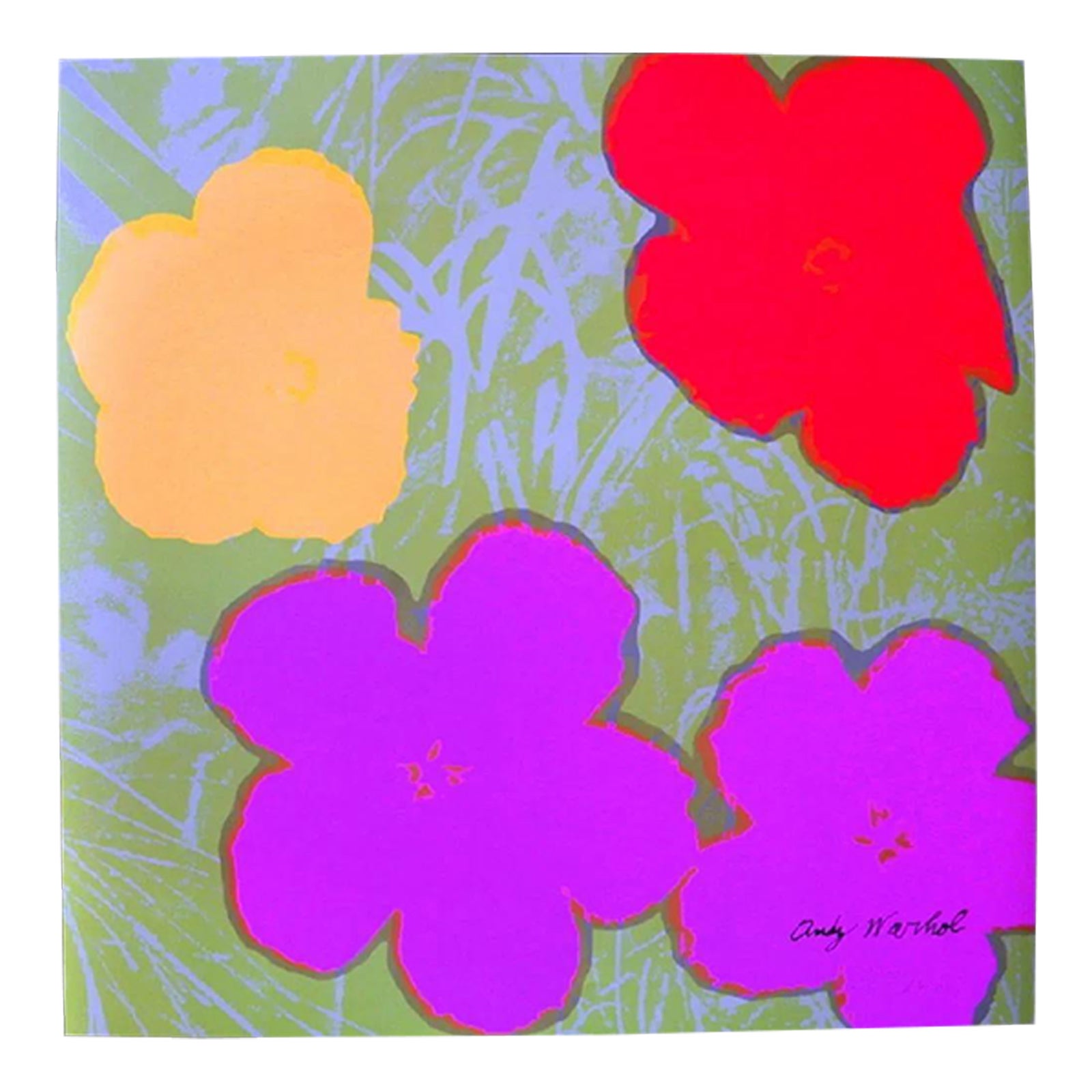 1986 Carnegie Museum of Art After Andy Warhol "Poppy Flowers ...