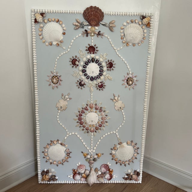Shell Collage on Panel Panel Artwork | Chairish