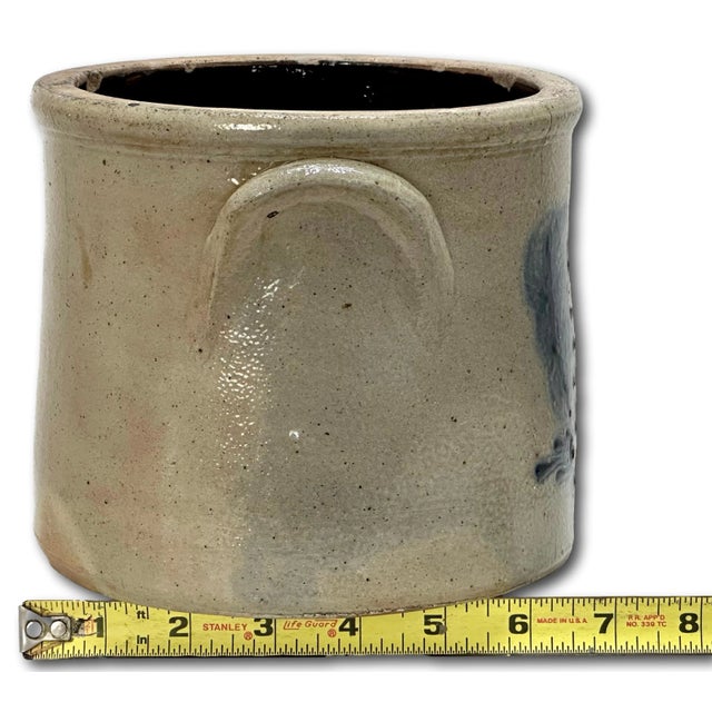Very Rare Small 1/2 Gallon Size Antique American Blue Decorated ...