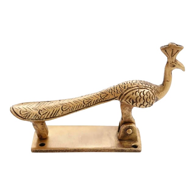 Brass Peacock Door Knocker | Chairish