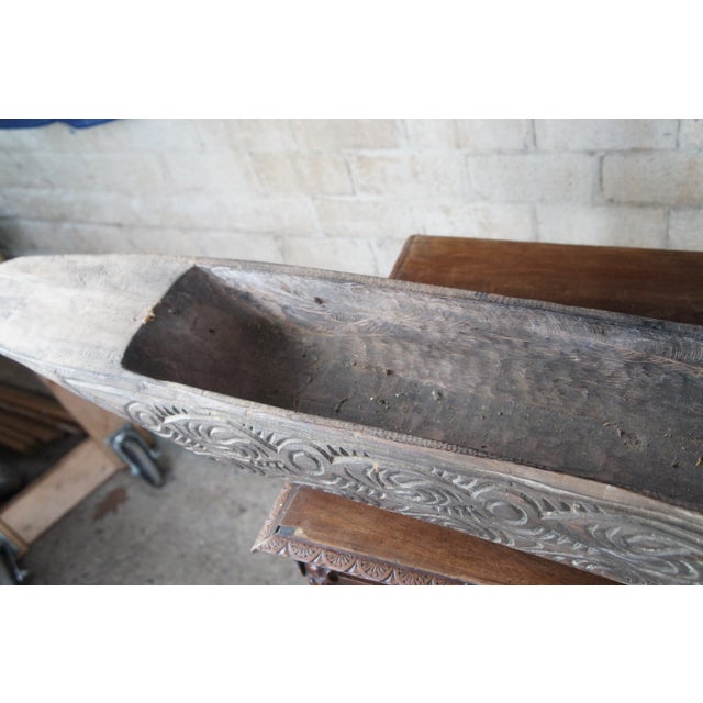 Late 20th Century Indonesian Carved Papua New Guinea Boat Model Dugout ...