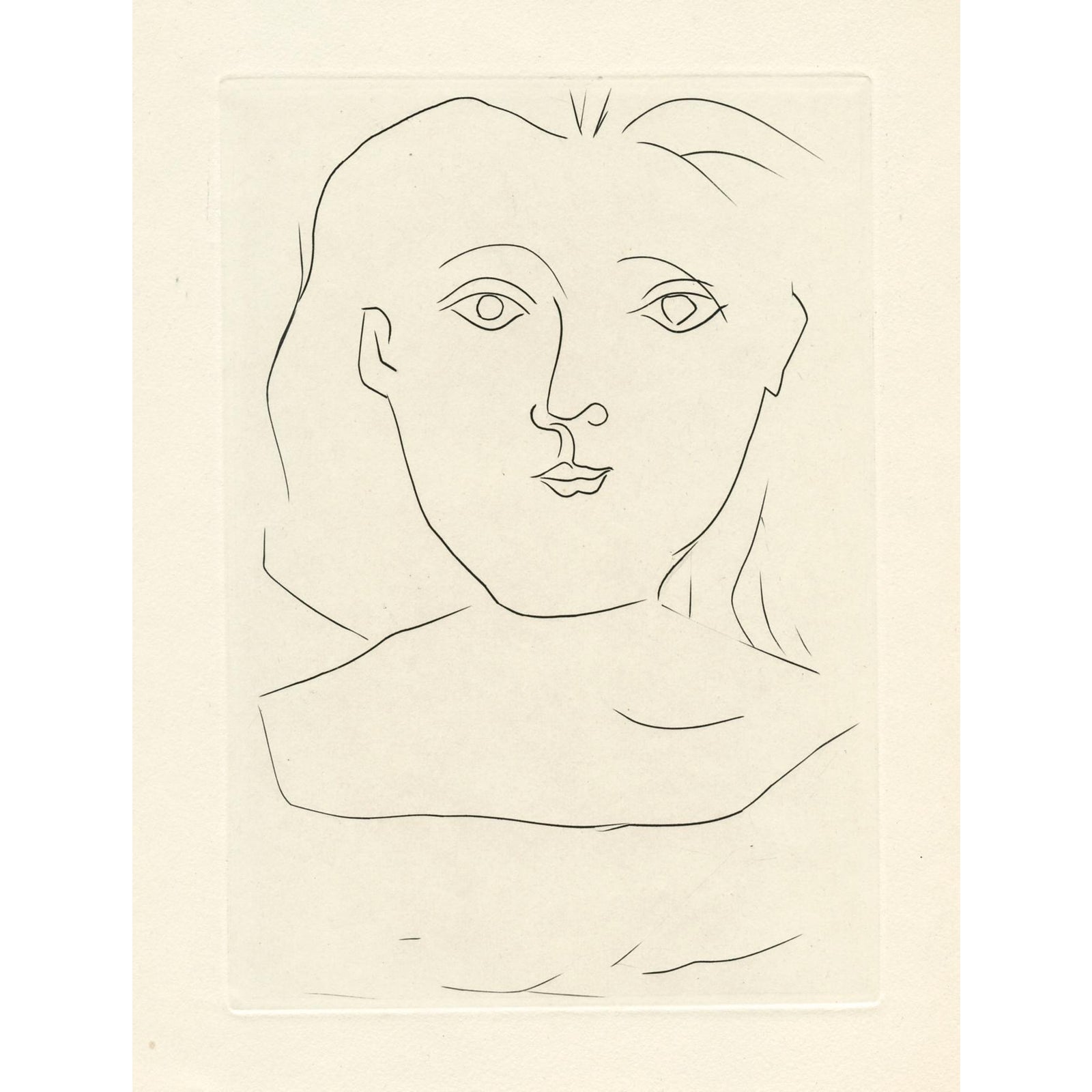 Pablo Picasso, Femme De Face (Bloch 372; Baer 700; Cramer 41), 1945 ...